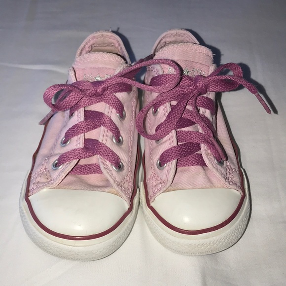 Converse | Shoes | Converse Pink Little Girl Sneakers Sz 7 Us | Poshmark